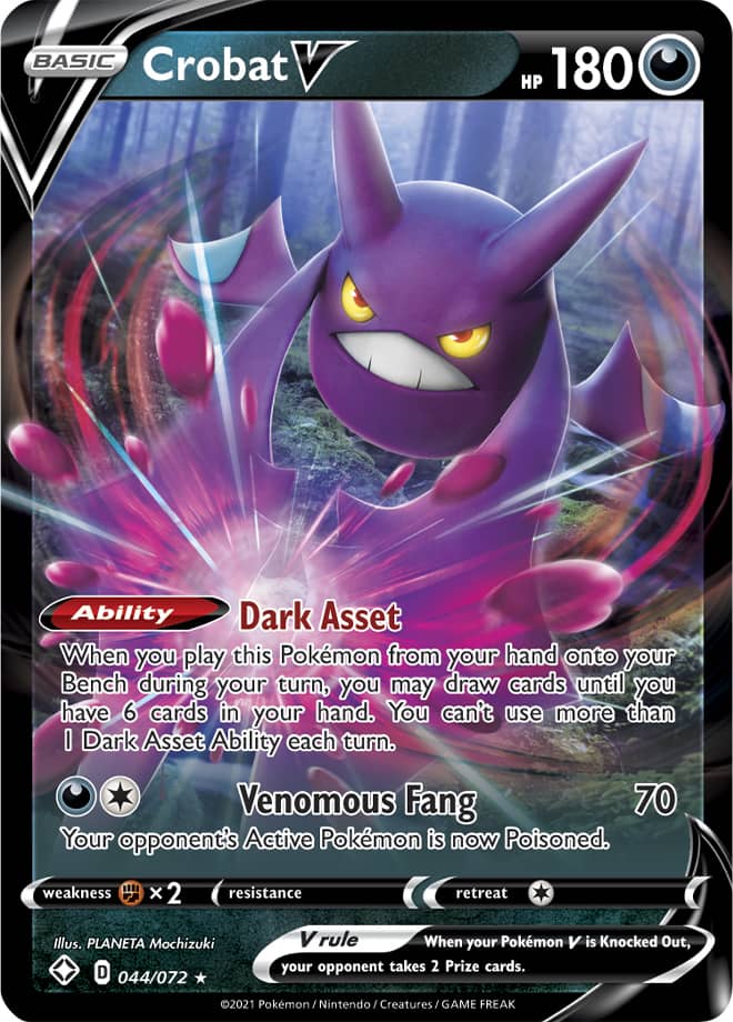 044/072 - Crobat V - Shining Fates - Pokemon TCG – JamiesTradingCards